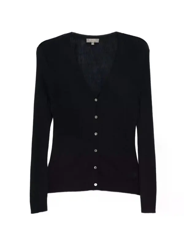 N.peal Ribbed V-neck Cardigan