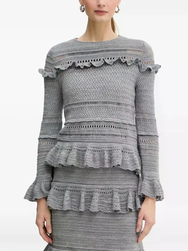 Luisa Spagnoli Martesana Ruffled Sweater