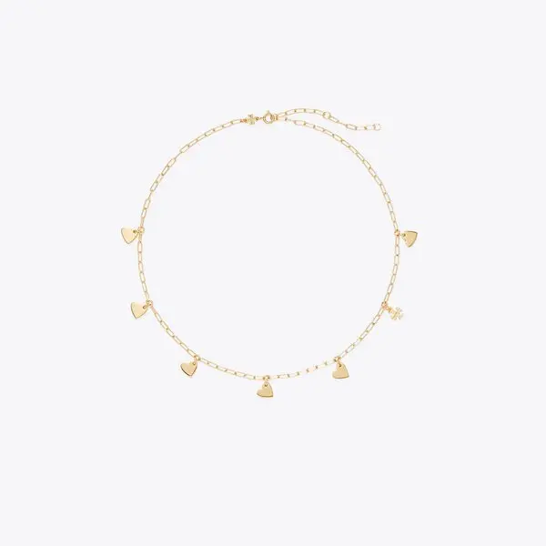Tory Burch Curiosity Heart Necklace - Tory Gold