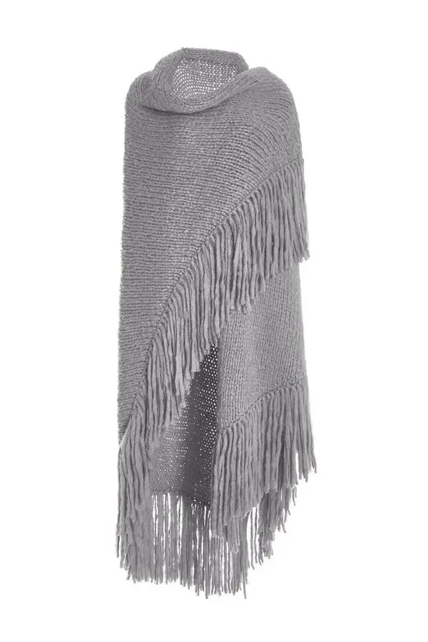 Gabriela Hearst Lauren Knit Wrap In Heather Welfat Cashmere - Grey