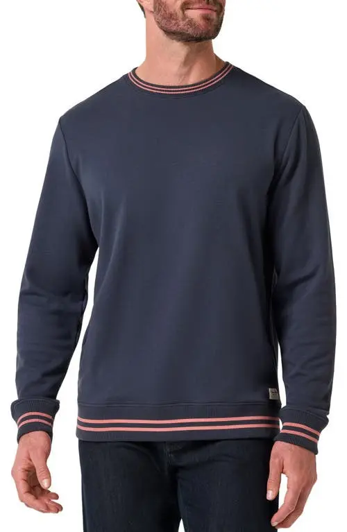 Travis Mathew Social Club Contrast Stripe Sweatshirt - Total Eclipse