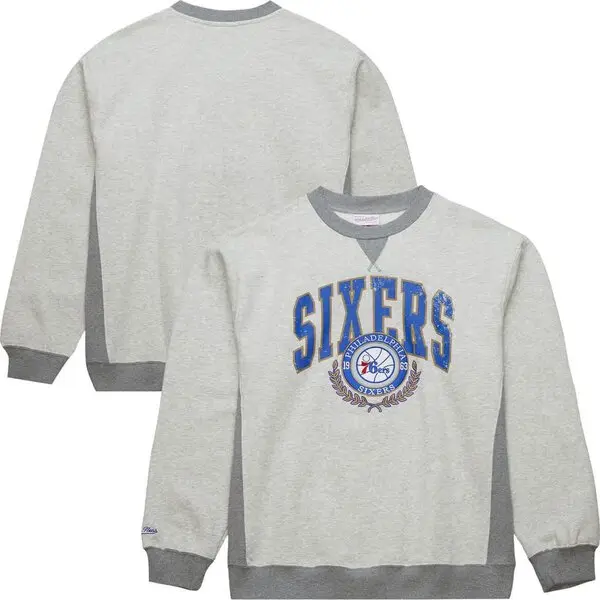 Mitchell & Ness Philadelphia 76ers Vintage Logo Pullover Sweatshirt
