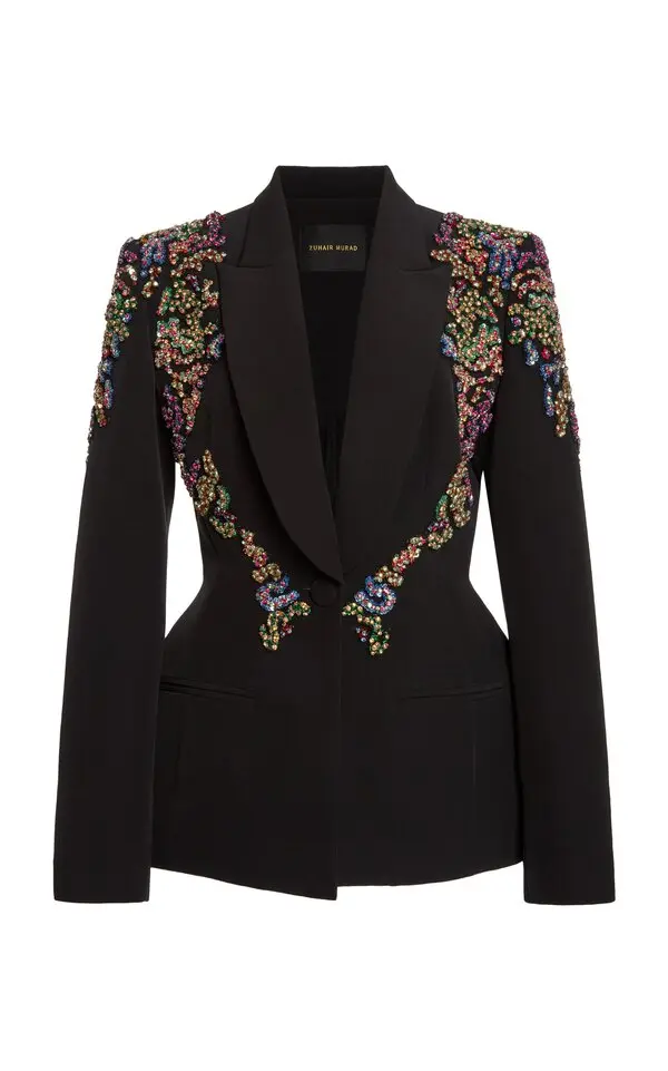 Zuhair Murad Beaded Cady Coat