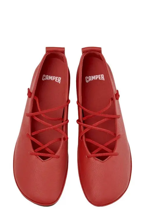 Camper Right Nina Ballerina Flat - Medium Red