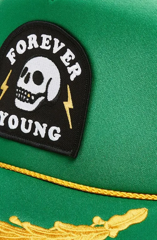 LOCAL BEACH Forever Young Captain Patch Trucker Hat