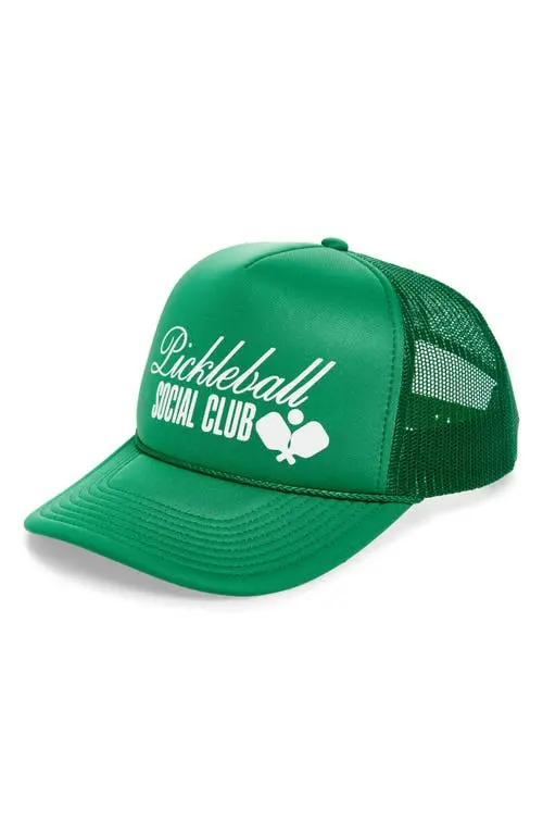 LOCAL BEACH Pickleball Social Club Trucker Hat - Green/white