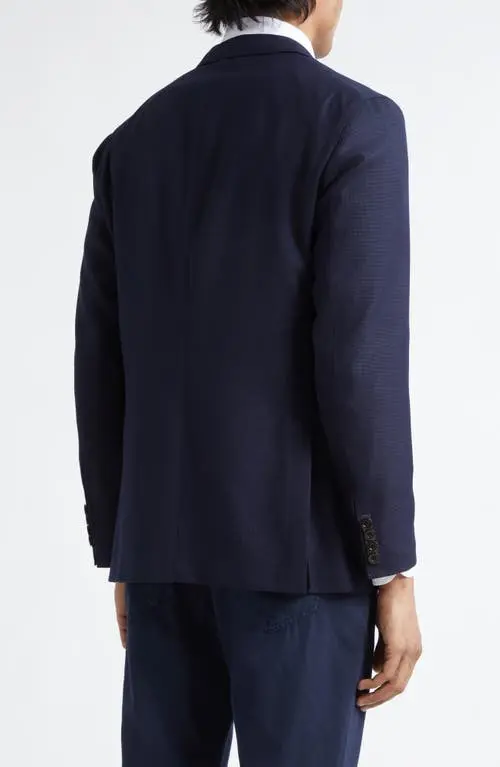 Boglioli K-jacket Virgin Wool Hopsack Sport Coat - Navy-0780