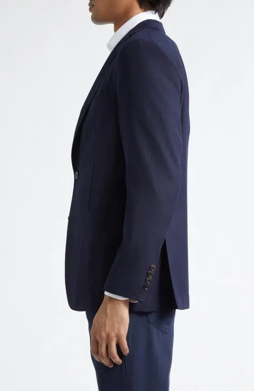 Boglioli K-jacket Virgin Wool Hopsack Sport Coat - Navy-0780