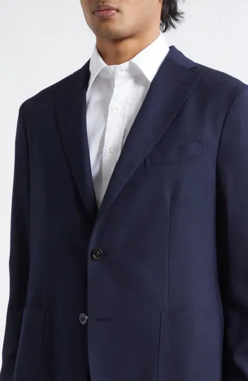 Boglioli K-jacket Virgin Wool Hopsack Sport Coat - Navy-0780