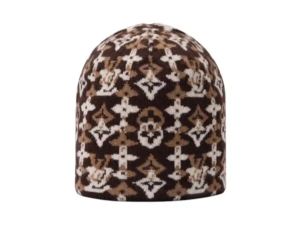 LOUIS VUITTON Crush Monogram Overlap Beanie - Brown