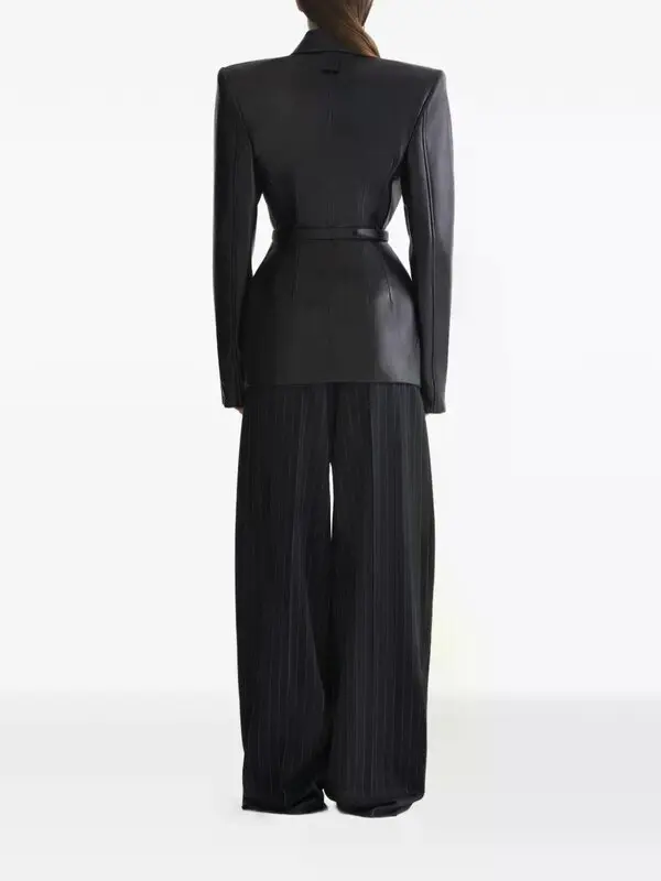 MUGLER Pinstriped Wide-leg Trousers