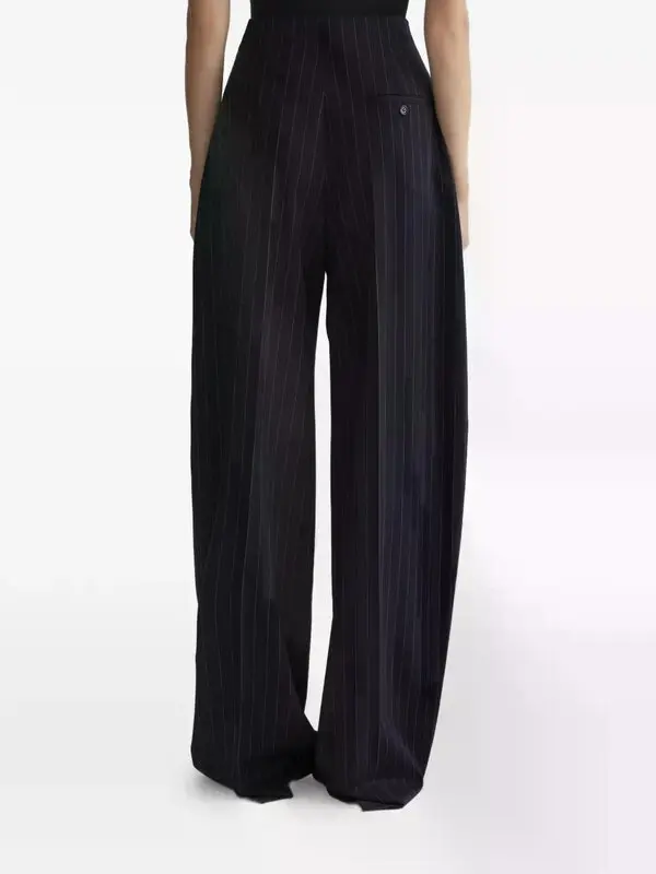 MUGLER Pinstriped Wide-leg Trousers