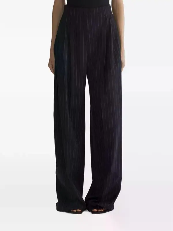 MUGLER Pinstriped Wide-leg Trousers