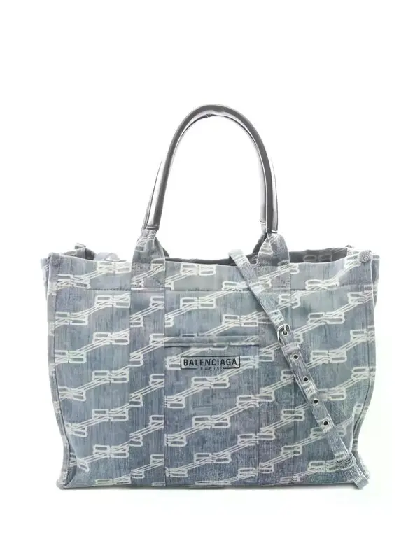 Balenciaga 2000s Logo-pattern Tote Bag