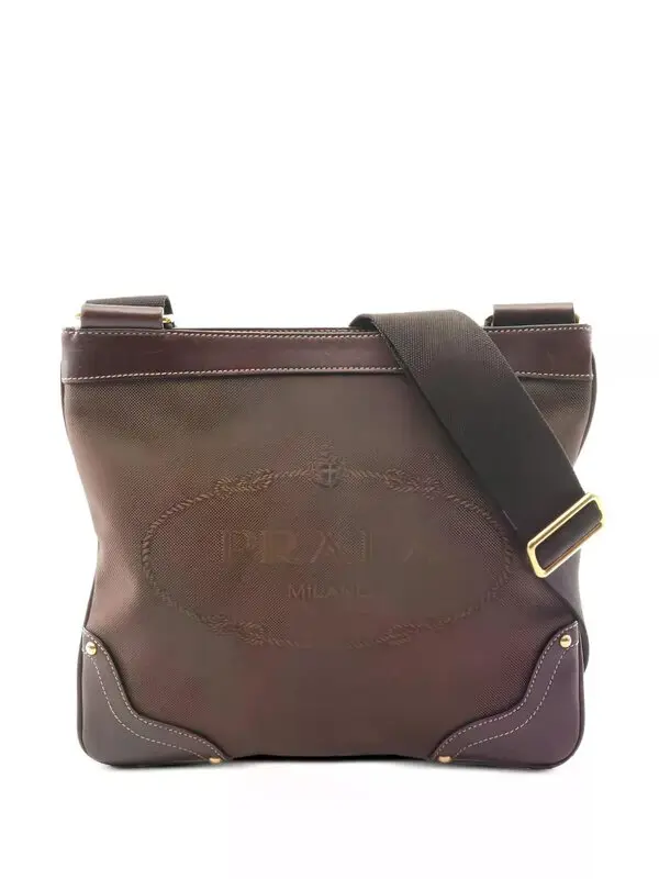 Prada 2000 Logo-embroidered Shoulder Bag