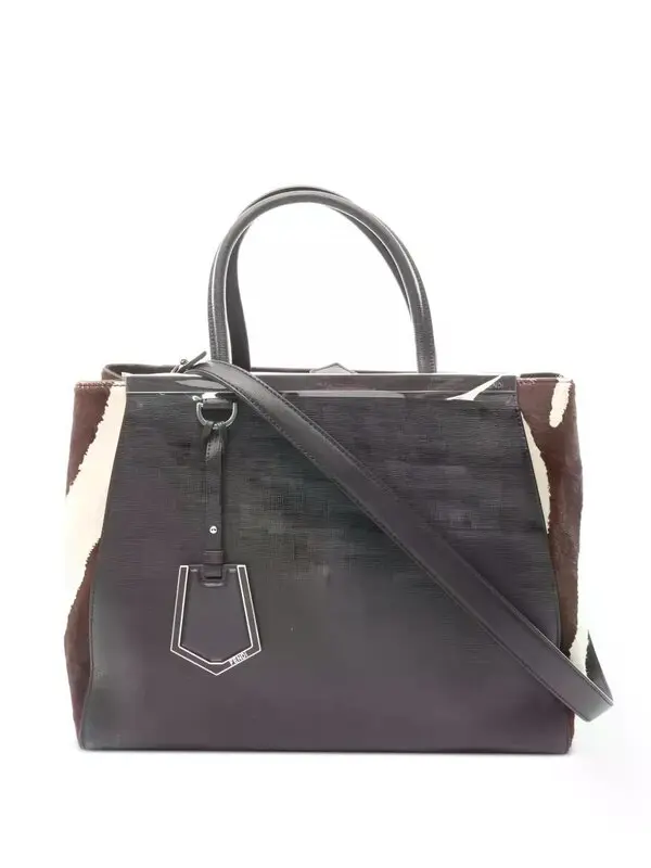 Fendi 2000s 2jours Leather Tote Bag