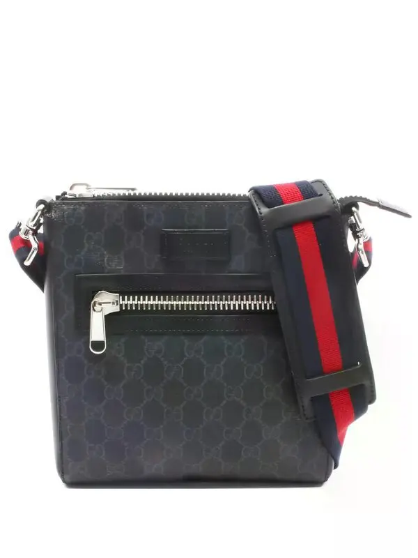 Gucci 2010s Gg Supreme Messenger Bag - Black