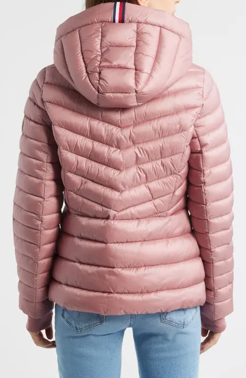 Tommy Hilfiger Packable Chevron Puffer Jacket - Bonita Pink