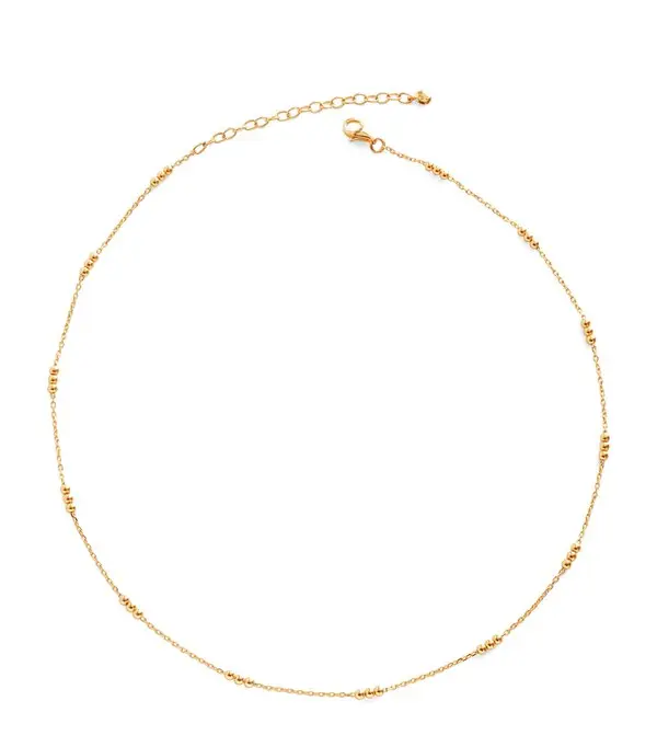 Monica Vinader Vermeil Triple Beaded Chain Necklace - Gold