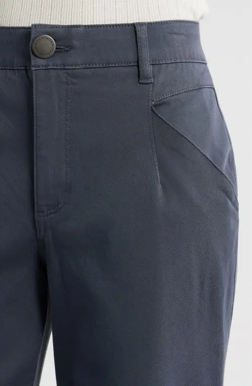 Wit & Wisdom Wyatt Skyrise Crop Wide Leg Twill Pants - Shadow
