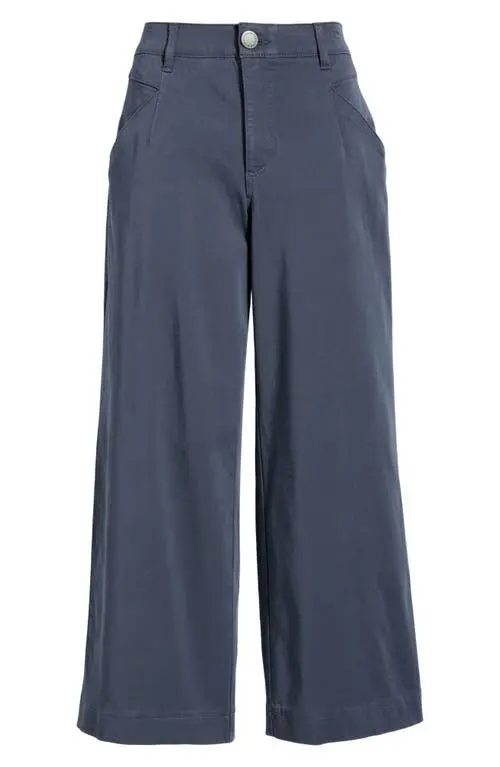 Wit & Wisdom Wyatt Skyrise Crop Wide Leg Twill Pants - Shadow