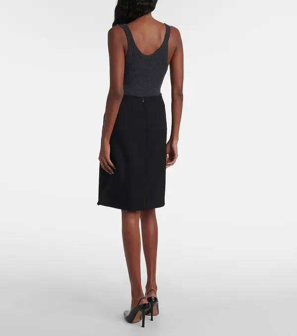 Calvin Klein Ribbed-knit Wool Mini Skirt