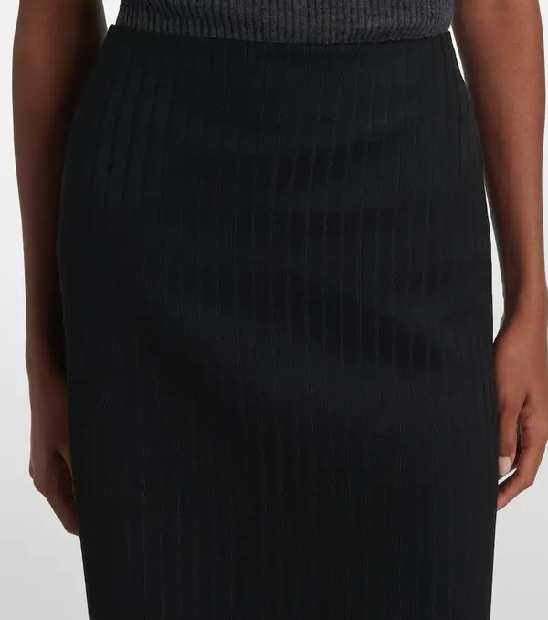 Calvin Klein Ribbed-knit Wool Mini Skirt