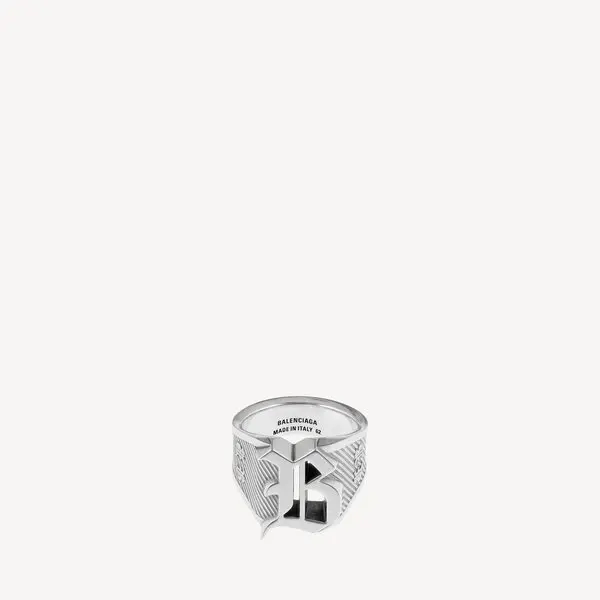 Balenciaga Melrose Signet Ring - Silver