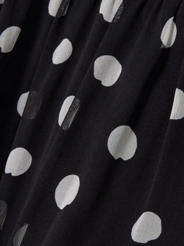 Saloni Jacqui-b Polka-dot Silk Crepe De Chine Maxi Dress