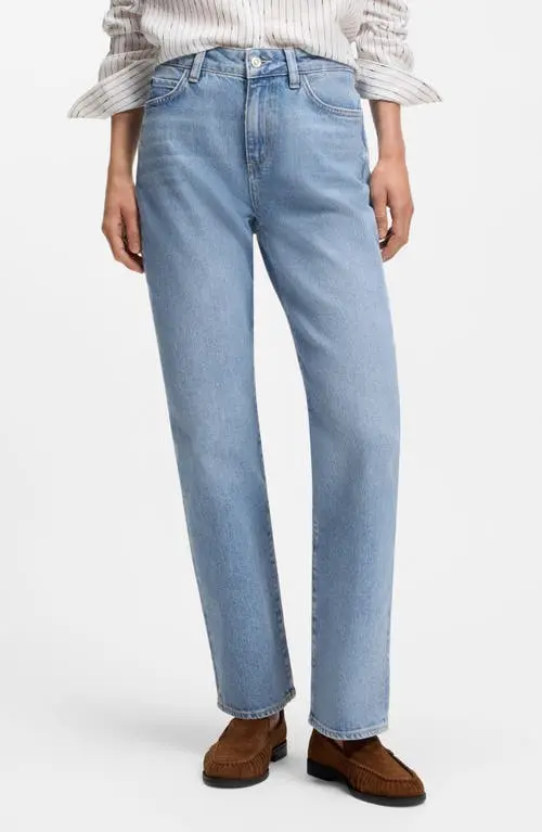 BOSS Parkway Slim Straight Leg Jeans - Medium Blue