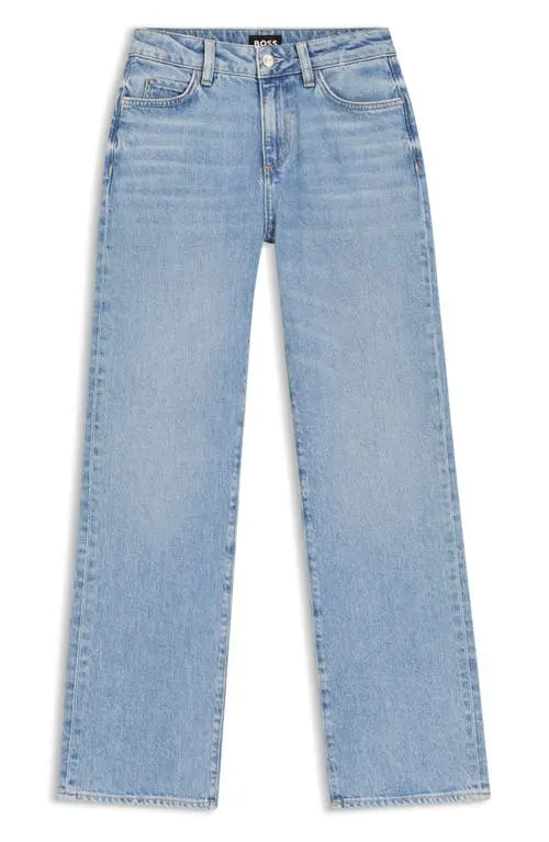 BOSS Parkway Slim Straight Leg Jeans - Medium Blue