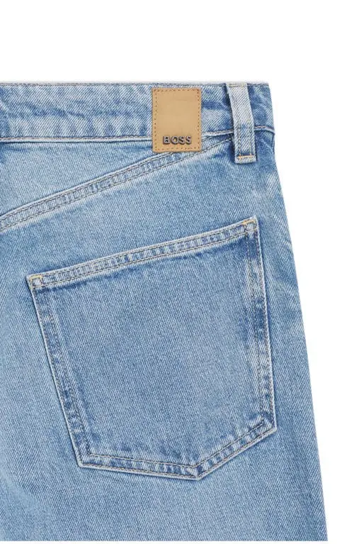 BOSS Parkway Slim Straight Leg Jeans - Medium Blue