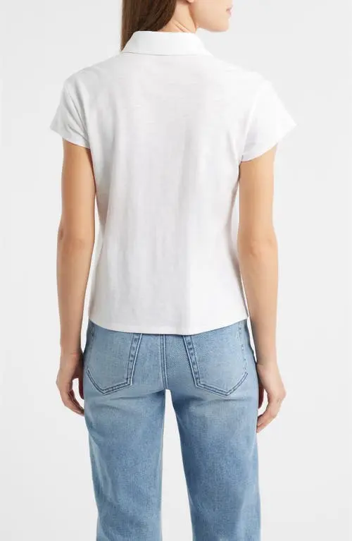 Bella Dahl Cap-sleeve Cotton-modal Blend Shirt - White