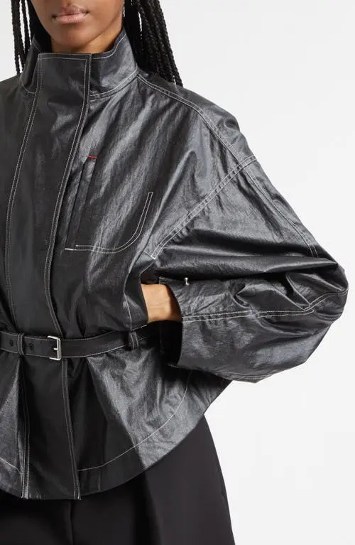 Jacquemus Le Blouson Ciro Belted Coated Linen Jacket