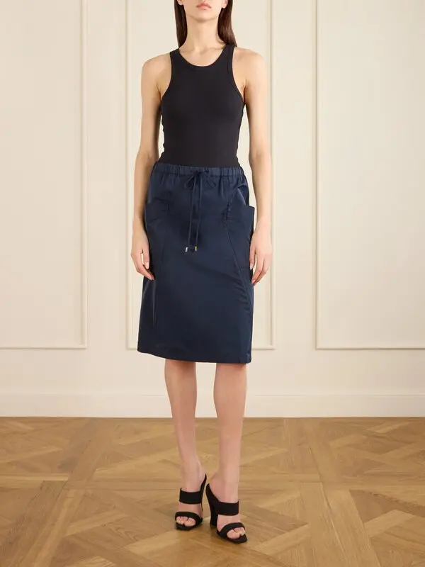 Alaïa Column Shell Skirt - Blue