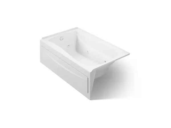 KOHLER Mariposa 60" X 36" Alcove Heated Whirlpool, Left Drain - One-color