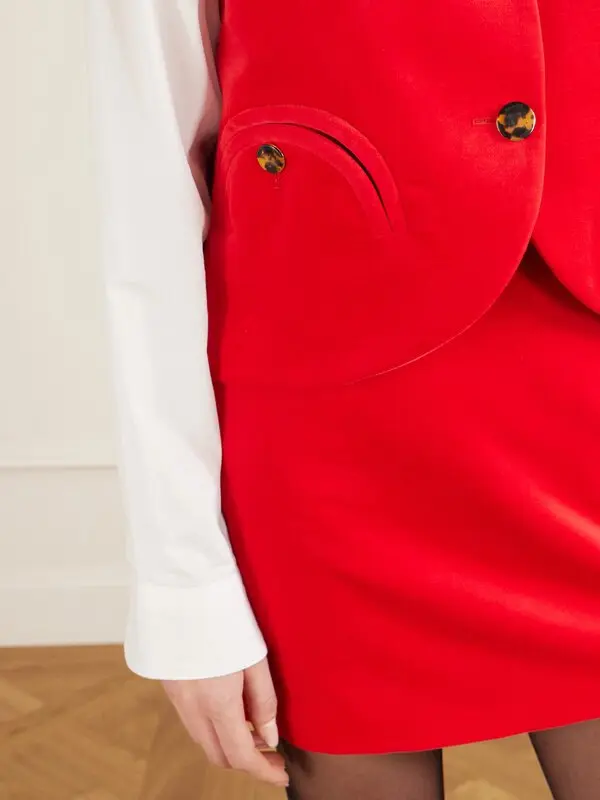 BLAZÉ MILANO Jealousy Gliss Cotton And Linen-blend Vest