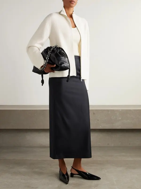 Loulou De Saison Cara Wool Midi Skirt