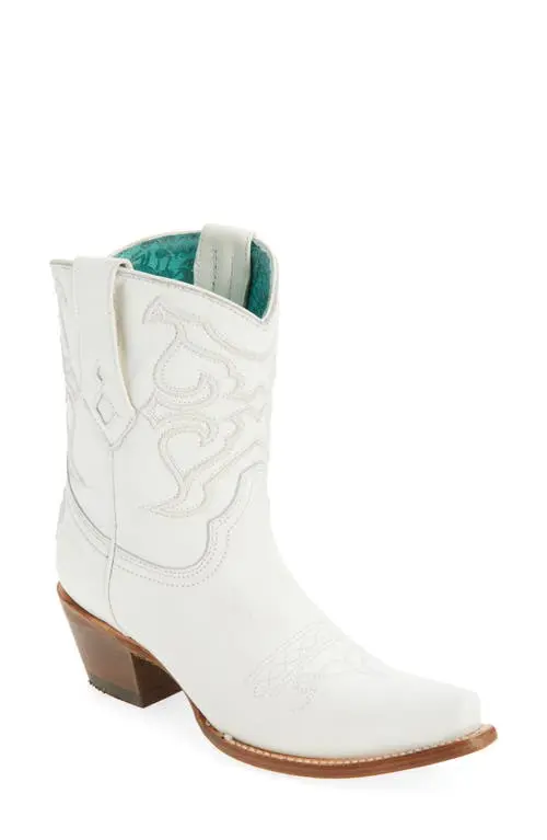 CORRAL Embroidered Western Boots - White