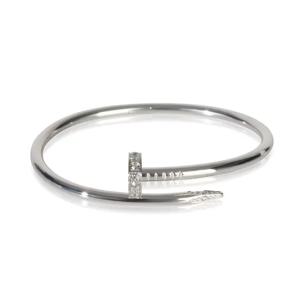 Cartier White Gold Diamond Juste Un Clou Bracelet - White_gold