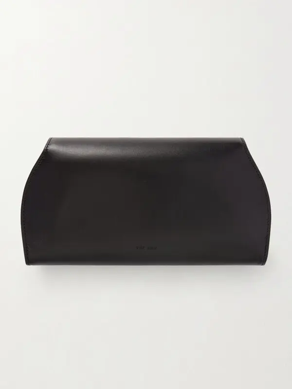 THE ROW Curved Leather Clutch