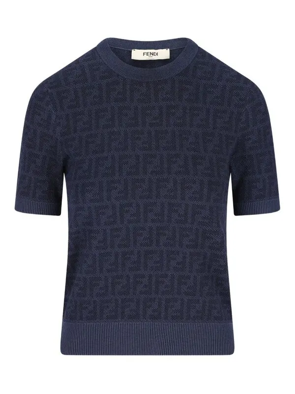 Fendi Ff Wool Sweater - Blue