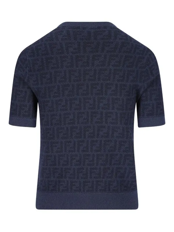 Fendi Ff Wool Sweater - Blue