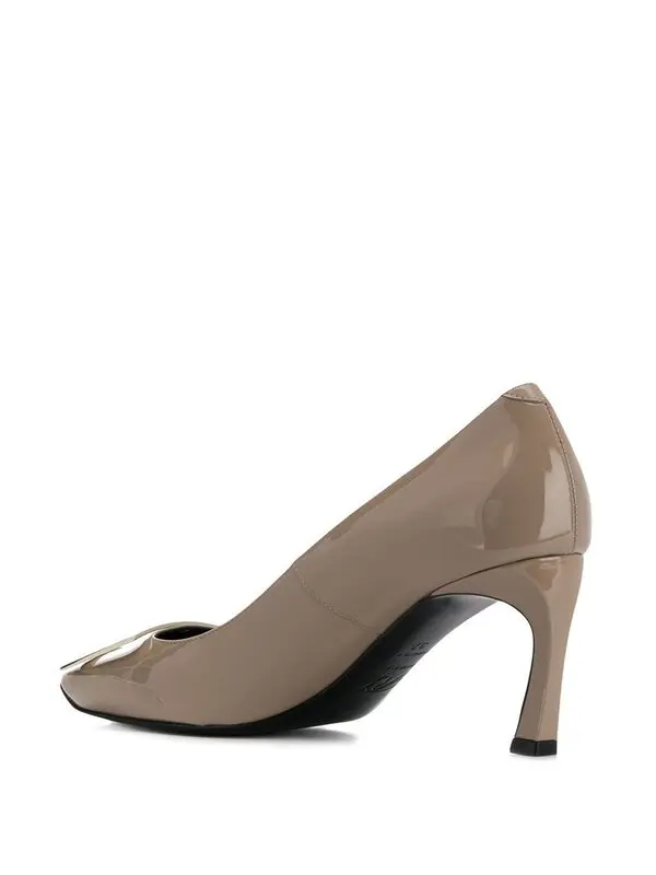 ROGER VIVIER Trompette Leather Pumps - Beige