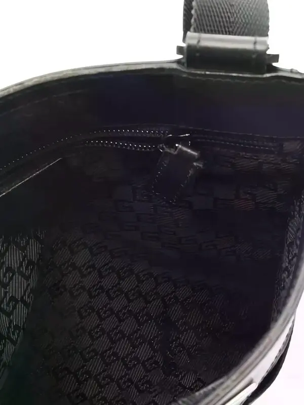 Gucci 2000s Canvas Leather Shoulder Bag