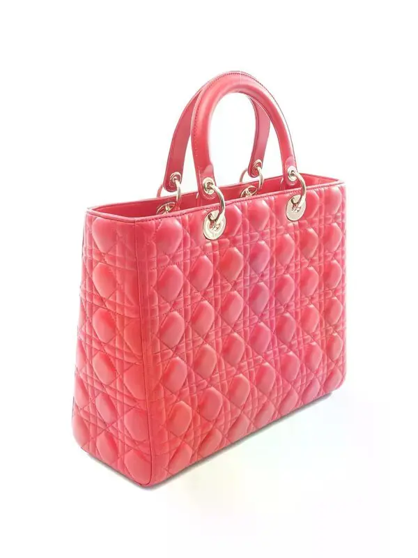 Dior 2010s Lady Canage-pattern Tote Bag - Red