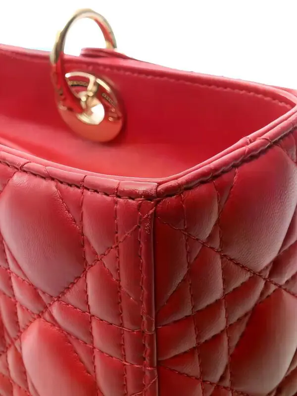 Dior 2010s Lady Canage-pattern Tote Bag - Red