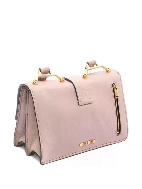 Miu Miu Madras Leather Shoulder Bag - Pink