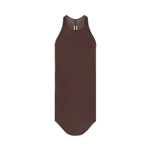 Rick Owens Basic Rib Tank Top - Brown