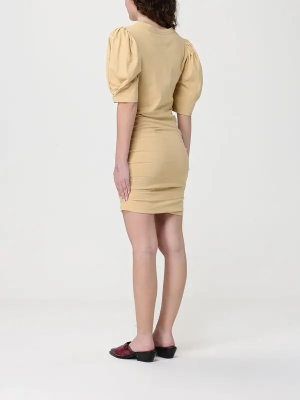 Isabel Marant Étoile Puff Sleeve Ruched Dress - Yellow